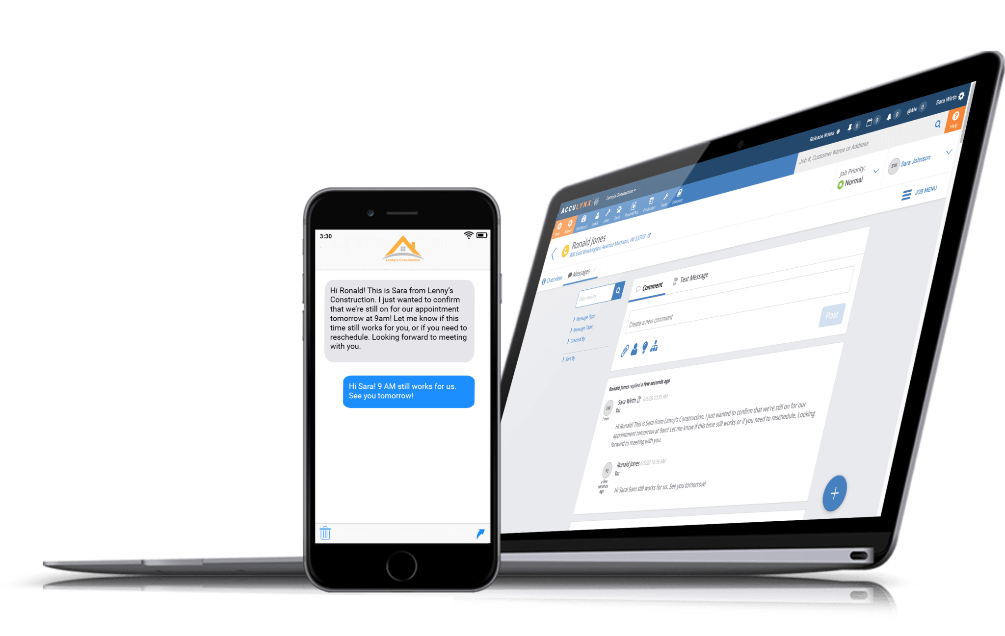 Text Messaging for Roofing - AccuLynx